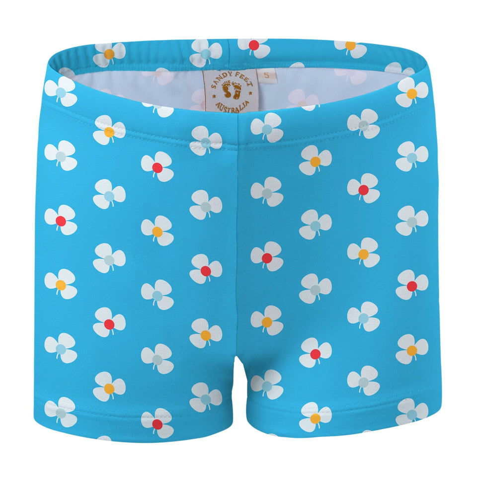 Girls Swim Shorts - Fully Lined & UPF50+ | Sandy Feet Australia